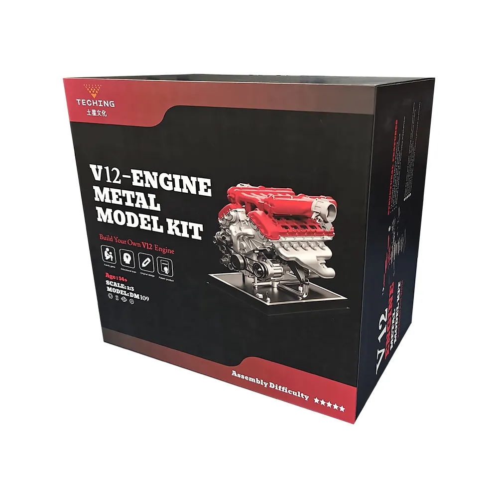 DM109 Full Metal V12 1/4 Supercar Engine Model Kits That Works | Vincimech